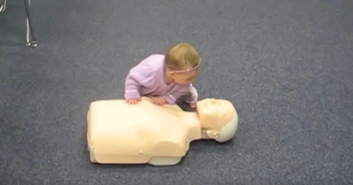 Cute Baby Demonstrates How To Do CPR In This Viral Video